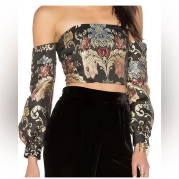 LPA | Tops | Lpa Top 9 In Floral Jacquard Euc Revolve | Poshmark